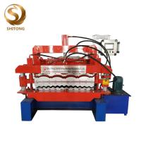 China new design double layer roofing panel glazed tile press machine for sale