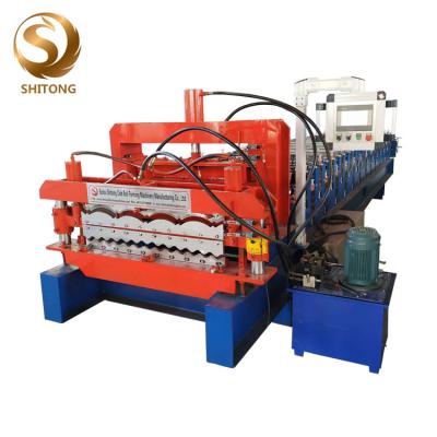 Китай double layer roofing sheet panel china steel structure cold roll forming machine продается