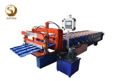 Китай Glazed galvanized colored metal roof tiles sheet manufacturing making machine line продается