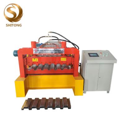 China automatic cold rolled metal floor deck tile making machine in china for sale