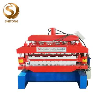 galvanized double deck roof and wall roll former machine price