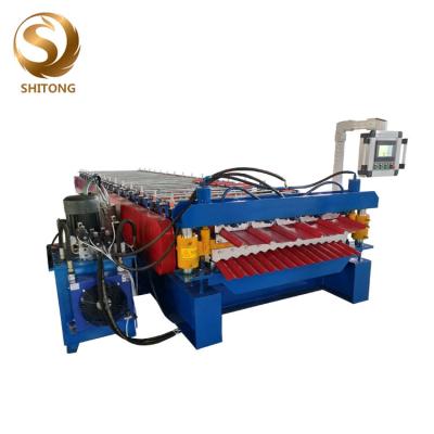 China hot sale double layer corrugated sheet metal roof making machine for sale