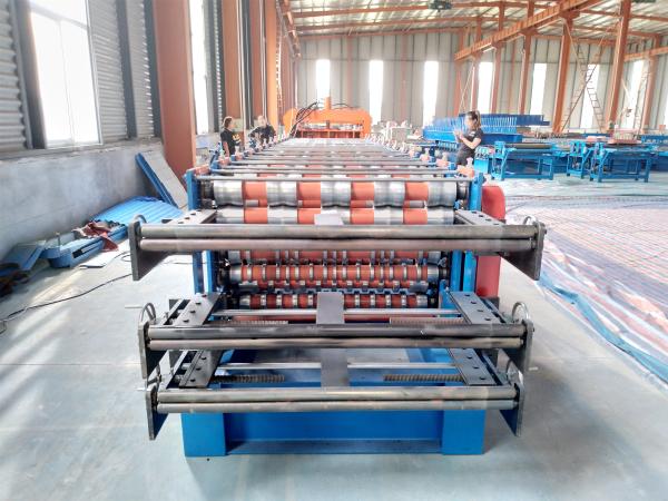 Aluminum full automatic three layer roll forming machine