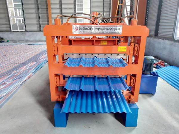 Aluminum full automatic three layer roll forming machine