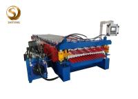 China Fully automatic double layer wall corrugated sheet and trapezoidal tile roll forming making machine for sale