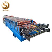China computer control double deck galvanized roofing sheet cold roll forming machine for sale