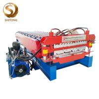 China computer control double deck galvanized roofing sheet cold roll forming machine for sale