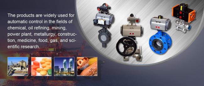 Pneumatic Quarter Turn Actuator in operation