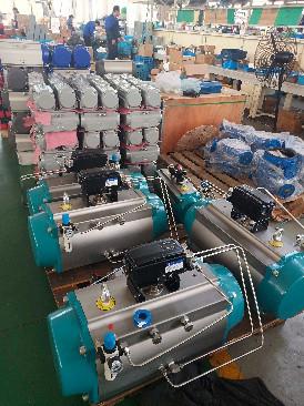 Quality OEM Double Action Pneumatic Actuator Aluminum Alloy Rack And Pinion Actuators for sale