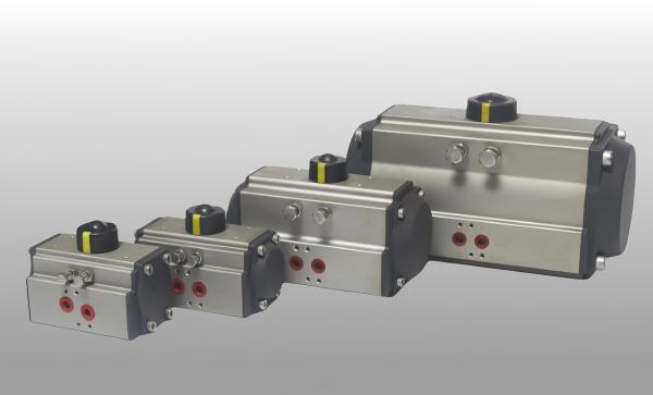 Quality Silver Single Acting Pneumatic Actuator ISO 5211 / DIN 3337 Actuator For Ball Valve for sale