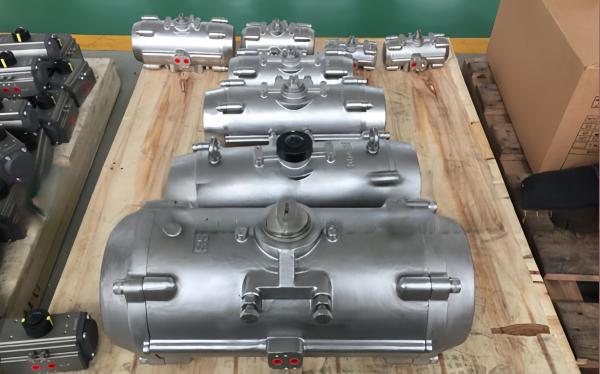 Quality Hard Anodizing 90 Degree Pneumatic Actuator SS304 / SS316 Air Valve Actuators for sale