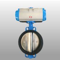 Quality Double Acting Pneumatic Butterfly Valve EPDM Seat Wafer Butterfly Valves Ductile for sale