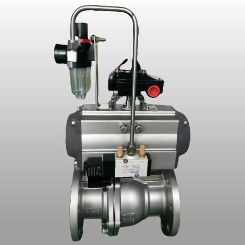 Quality OEM Spring Return Ball Valves Single Action Pneumatic Actuator Ball Valve for sale
