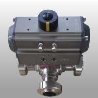 Quality Aluminum Alloy Pneumatic Ball Valve 90 Degree Single Acting Actuator Valve for sale