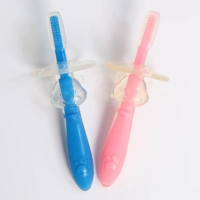 China Baby Care 360 ​​Silicone Kids Oral Tooth Cleaner Oral Cleaner BPA Food Grade Infant Toothbrush For Cleaning Brush factory