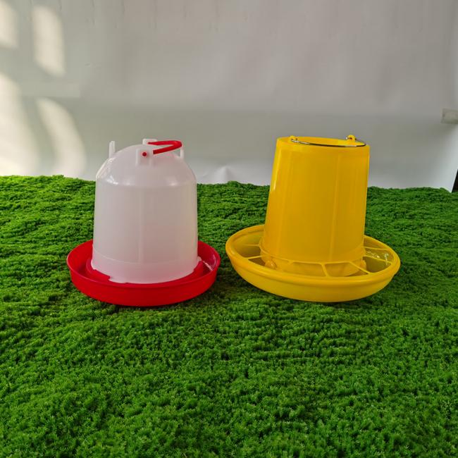 Modern poultry feed bucket showing design and size