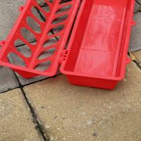 China Weather Resistant Rectangle Poultry Feeding Trough No Sharp Edges Rectangular Shape for sale