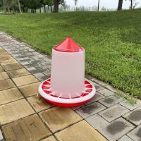 China Freestanding Cylindrical Plastic Poultry Feeder With Accessories for sale