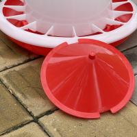China Freestanding Cylindrical Plastic Poultry Feeder With Accessories for sale