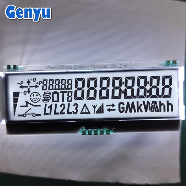 Custom Size Lcd Screen 7 segment lcd display HTN blue with White backlight for water machine