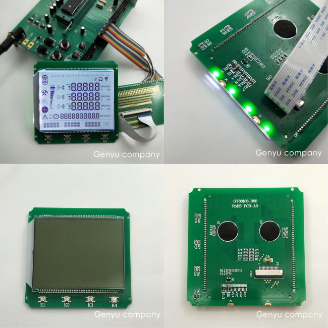 Custom Size Lcd Screen 7 segment lcd display HTN blue with White backlight for water machine