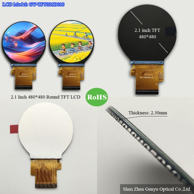 Round LCD display dimensions