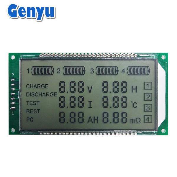 Quality Custom LCD Segment Display Module HT1621 TN Positive Blue Backlight For Charger for sale