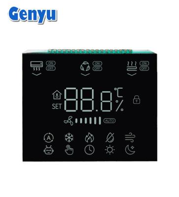 China 3.5 Inch Square Shape VA 3 Digit Seven Segment Display 19 PIN Thermostat Lcd Display for sale