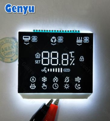 China 3.5 Inch Square Shape VA 3 Digit Seven Segment Display 19 PIN Thermostat Lcd Display for sale