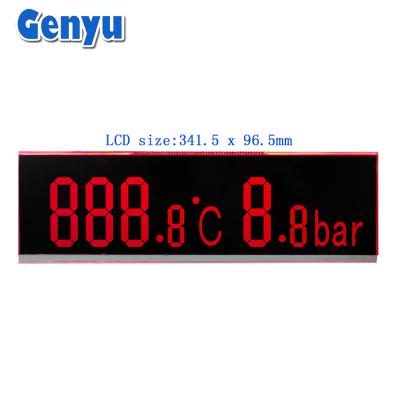 China Bar Type VA LCD Display Black Segment Screen RGB Color For Disinfection Cabinet for sale