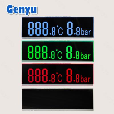 China Bar Type VA LCD Display Black Segment Screen RGB Color For Disinfection Cabinet for sale