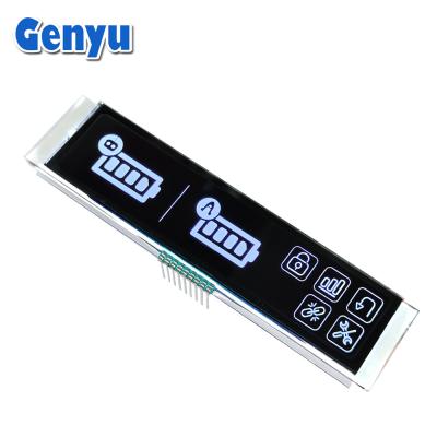 China 4.5V 9PIN VA LCD-display Wit grafisch Zwart paneel Lange strook for sale