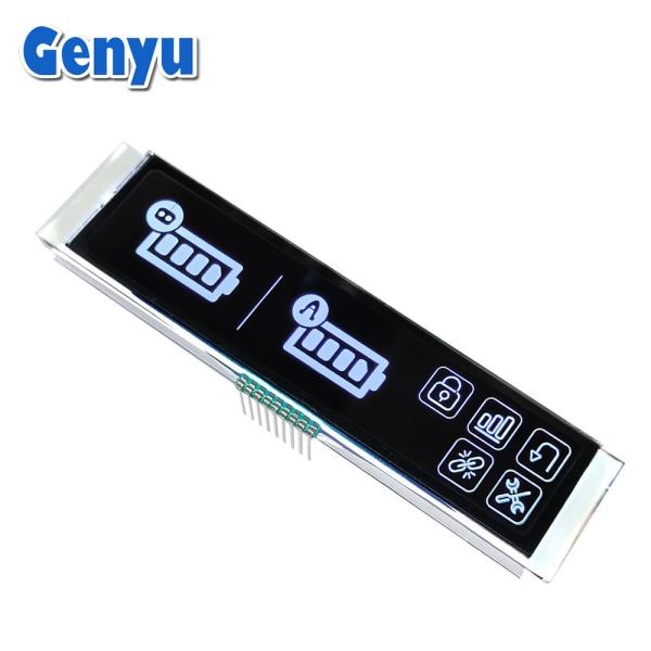 Quality 4.5V 9PIN VA LCD Display White Graphics Black Panel Long Strip for sale