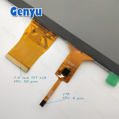 China 7 Inch TFT LCD Touch Screen 800x480 50pin RGB Interface Socket Type for sale