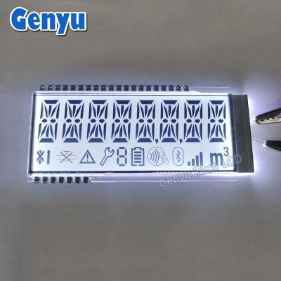 China TN White 14 Segment LCD Display Black Digits Customized Sizes PIN Connect for sale