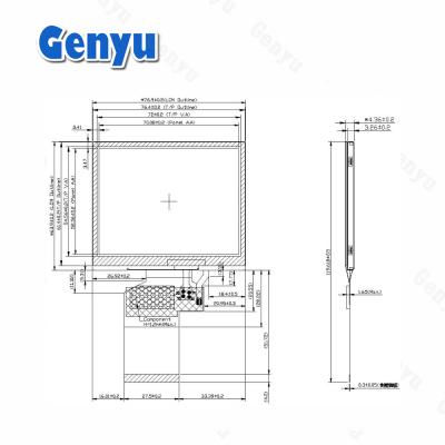 中国 3.5インチ IPS TFT LCD ディスプレイ 320×240 解像度 1000ニット 明るさ 販売のため