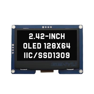 China 2.42 Inch OLED Display Module LCM 4 PIN IIC I2C SSD1309 Driver 128x64 Dots in Genyu White/Blue/Yellow/Green for sale