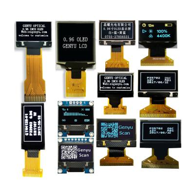 China 128X64 OLED Customized Fpc Spi i2c Micro Monochrome 0.91 0.96 Oled Display Small Lcd Screen Module Panel Mini 128X32 0.96 for sale