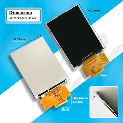 China Viewing Angle 12 0'Clock Genyu 2.4 Inch TFT Spi Screen 240x320 dots ST7789V driver 18pin FPC 2.4" Small TFT Module Display for sale