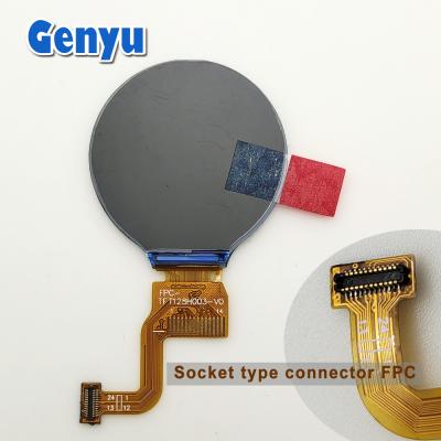 China 4SPI Interface 1.3 inch Tft Lcd 240X240Dots Ips Gc9A01 14Pin Zip Fpc Round Lcd Display For Smart Watches Round Display for sale