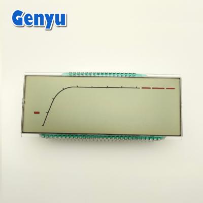 China HTN Custom E-bike LCD Display Monochrome 46 Pin Transflective 7 Segment LCD Screen with 6 O'clock Viewing Angle for sale