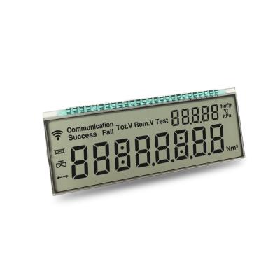 China 3.3V Operating Voltage Custom LCD Display for Positive Reflective Screen Energy Meter 8 Digit 7 Segment Monochrome LCD for sale