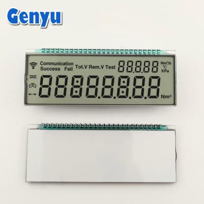 China 3.3V Operating Voltage Custom LCD Display for Positive Reflective Screen Energy Meter 8 Digit 7 Segment Monochrome LCD for sale
