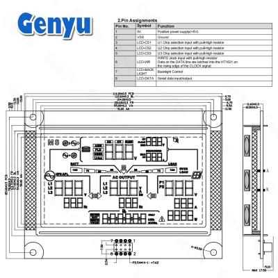 Cina Schermo LCD nero VA -20-70C con display digitale a 7 segmenti per inverter solare e driver IC CS1621 in vendita