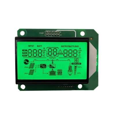 China Lcd Genyu Monochrome Cob Design TN/HTN/STN/FSTN Display Modules 7 Segment Lcd Board 76*58 mm Display Size and Green LEDs for sale