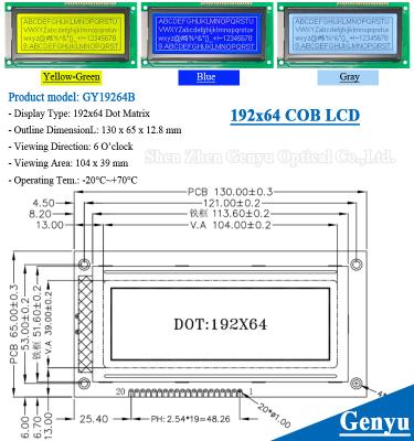 Cina Alimentazione 5V STN Blu Giallo-Verde Modulo Schermo LCD I2C/IIC 4pin PCB 2004 Schermo LCD Display LCD 16x2 Caratteri 20x4 in vendita