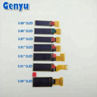 China Dot Matrix OLED Screen 128x32 128x64 256x64 I2C SPI Micro Display 0.42/0.49/0.66/0.69/0.78/0.87/0.91/0.96/1.3/1.54/2.42 for sale