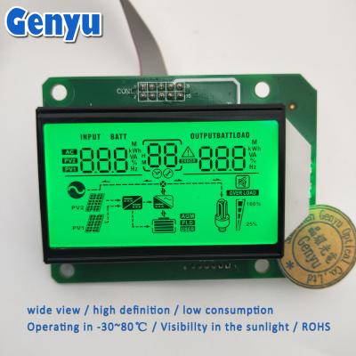 China Yellow Green Solar Charger LCD Display for Inverter Display Mode 1/3 Bias Mini 7 Segment LCD Module within 50C for sale