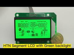 Custom Segmented LCD display Module HTN positive Green Backlight for Inverter