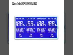 Display LCD azul STN 7 segmentos Display LCD negativo para carregador